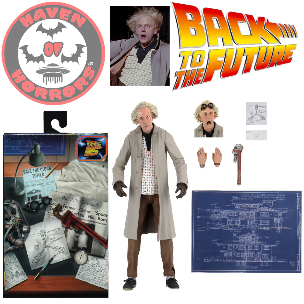 Back to the Future Ultimate Doc Brown 7-Inch Scale Action Figure ...