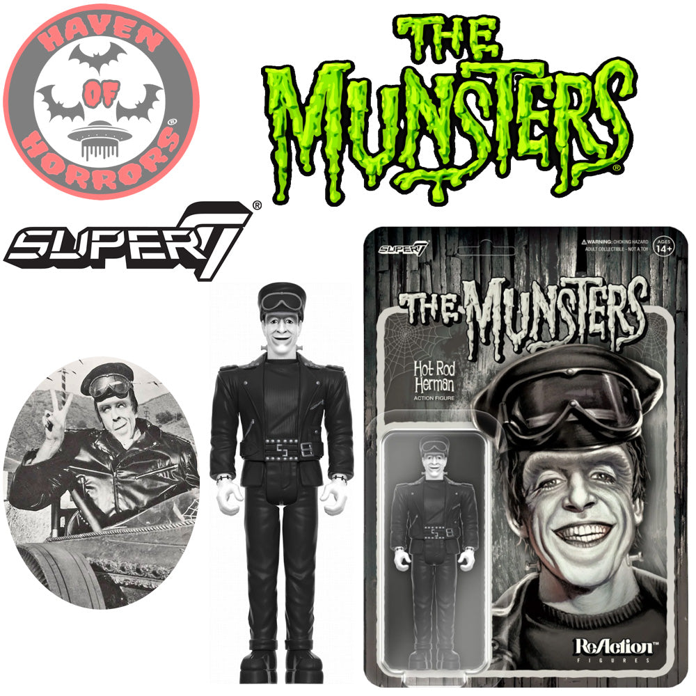 The Munsters ReAction Figure (Wave 3) - Hot Rod Herman (Grayscale ...